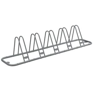 Global Industrial 70"L Single Sided Bicycle Parking Rack, Adjustable, 5-Bike Capacity