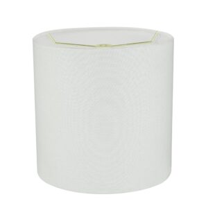 aspen creative 31227 transitional drum (cylinder) shaped spider construction lamp shade in white, 8" wide (8" x 8" x 8")