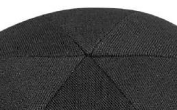 Judaica Place Linen Kippah 7" Diameter - Black