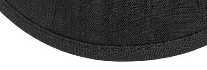 Judaica Place Linen Kippah 7" Diameter - Black