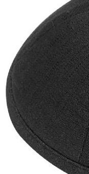 Judaica Place Linen Kippah 7" Diameter - Black