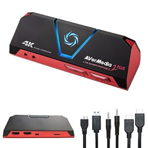 avermedia gc513 live gamer portable 2 plus, 4k pass-through capture card for game streaming, recording and content creating in full hd 1080p60