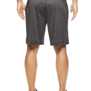 Reebok Men's Drawstring Shorts - Athletic Running & Workout Short w/Pockets - Charcoal Fireball, Small