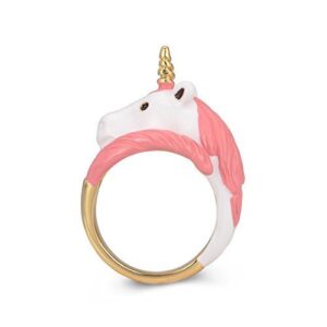 Exquisite 18K Gold Plated Hand Painted Unicorn Ring With Gift Box