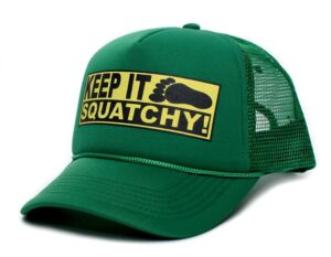 custom keep it squatchy bobo adult truckers hat cap kelly green