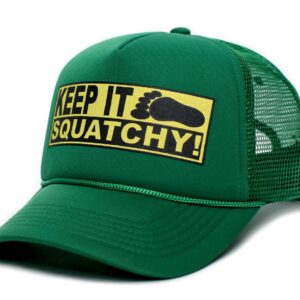 Custom Keep It Squatchy Bobo Adult Truckers Hat Cap Kelly Green