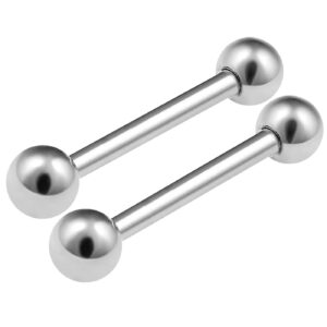 bodyjewellery 2pcs 18g 3/8 barbell cartilage earring stud vertical anti tragus triple forward helix bar surgical steel lobe ball bbdz 10mm