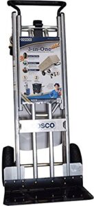 cosco 3-in-1 aluminum hand truck/assisted hand truck/cart w/ flat free wheels (looop handle)