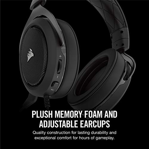 Corsair CA-9011170-NA HS50 Stereo Gaming Headset, Carbon