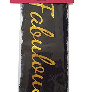 Girlz Nights 50 & Fabulous Lace Sash - 50th Birthday Sash (Black)