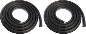 apdty 140004x2 body mounted rubber door weatherstrip seal fits left & right replaces 3c3z-2520708-aa