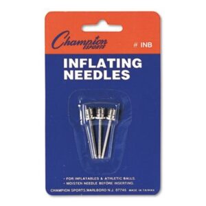 champion sports nickel-plated inflating needles for electric inflating pump, 3/pack csiinb