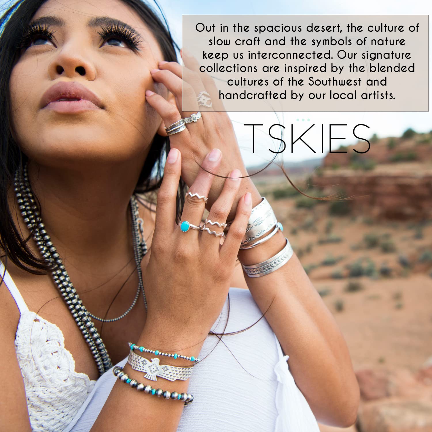 Turquoise Skies TSKIES Stamp Dancer: Sage Twist Sterling Silver Stacker Bracelet (small)