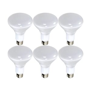 satco 6 pack 16.5 w led light bulb br40 4000k cool white light 120 volts dimmable s9640