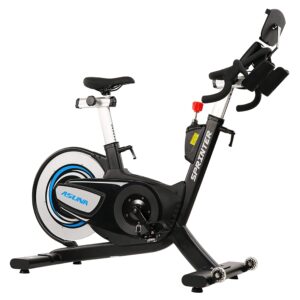 Sunny Health & Fitness ASUNA 6100 Sprinter Cycle Exercise Bike - Magnetic Resistance Belt Rear Drive, 350 lb Max Weight with RPM Cadence Sensor, Dual Foot Cage/Clipless (SPD) Pedals