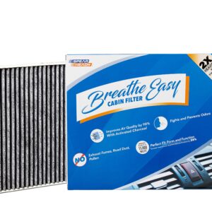 Spearhead Odor Defense Breathe Easy AC & Heater Cabin Filter, Fits Like OEM, Up to 25% Longer Lasting w/Activated Carbon (BE-966)