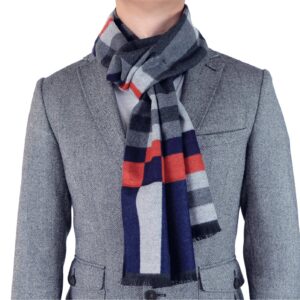 MELIFLUOS DESIGNED IN SPAIN Scarf for Men Reversible Elegant Classic Cashmere Feel Scarves for Spring Fall Winter (TA04-2)