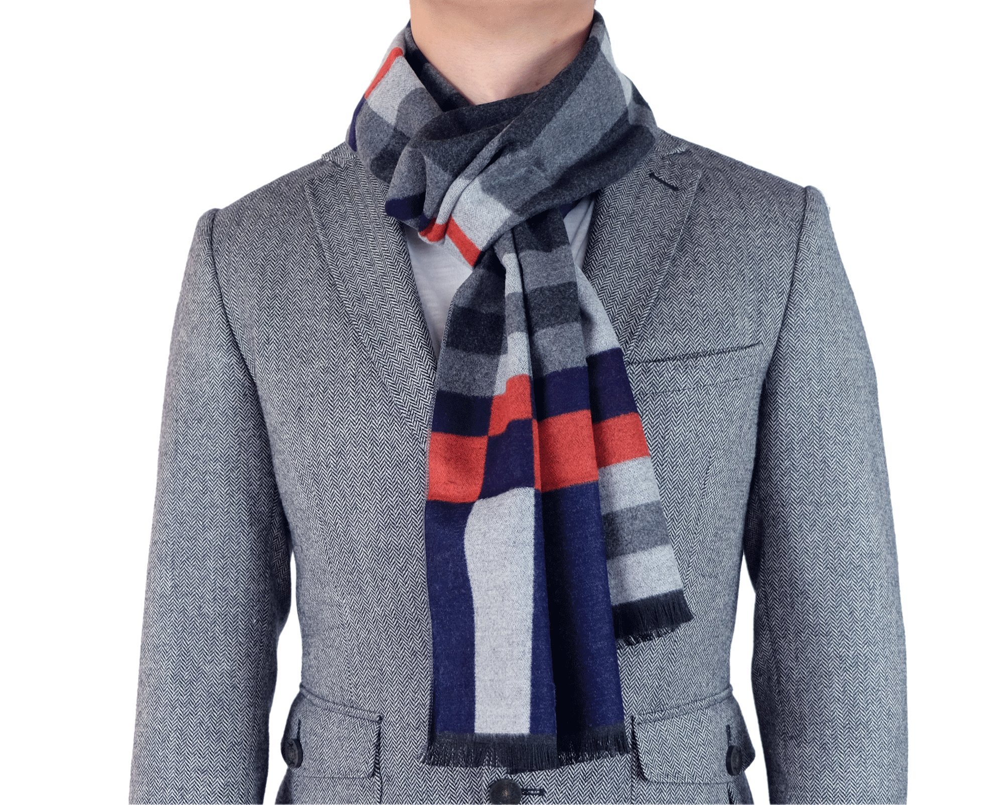 MELIFLUOS DESIGNED IN SPAIN Scarf for Men Reversible Elegant Classic Cashmere Feel Scarves for Spring Fall Winter (TA04-2)