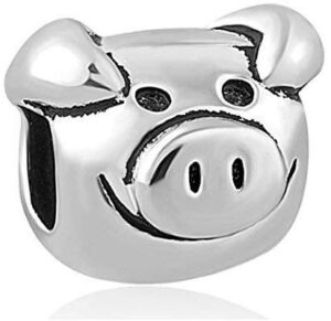 cute pig charm bead for bracelets