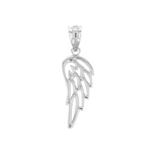 religious jewelry fine 925 sterling silver guardian angel filigree wing charm pendant