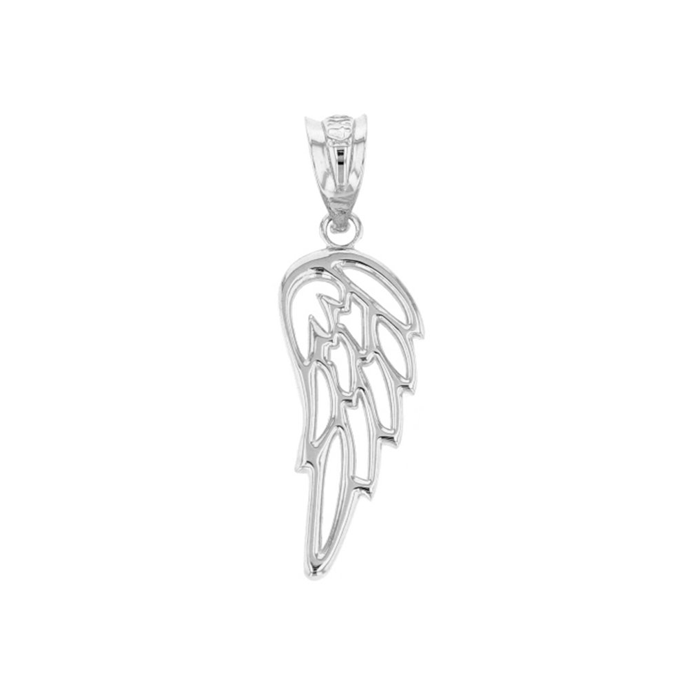 Religious Jewelry Fine 925 Sterling Silver Guardian Angel Filigree Wing Charm Pendant