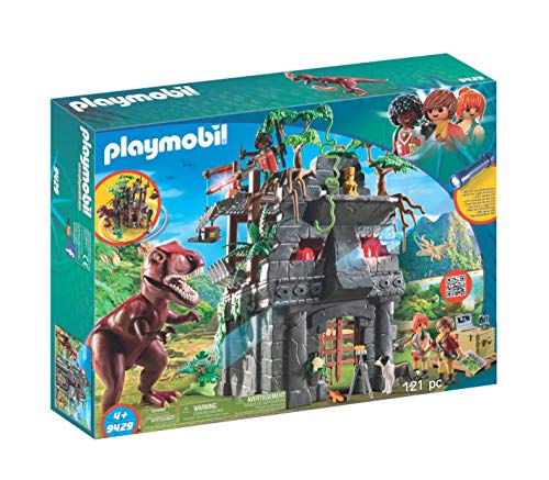 Playmobil Hidden Temple with T-Rex Building Set, Multi