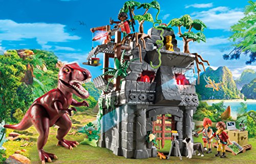 Playmobil Hidden Temple with T-Rex Building Set, Multi