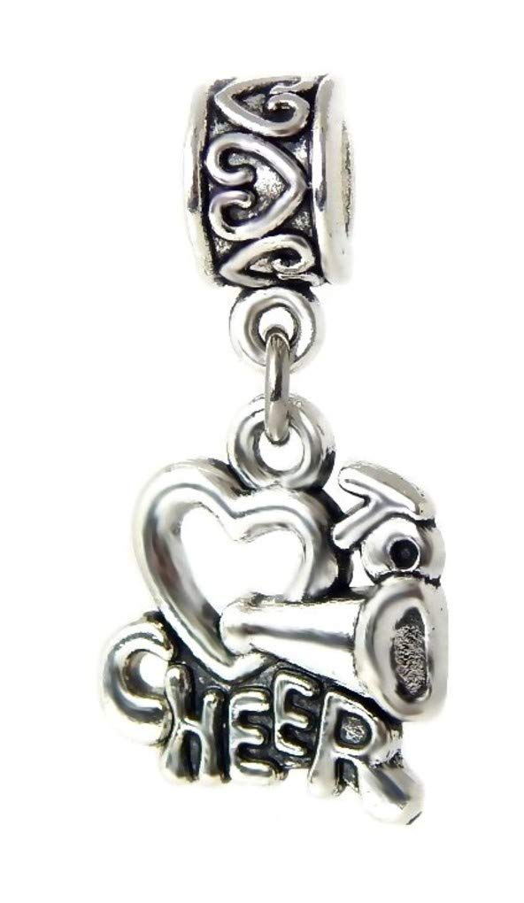 Dangle Love to Cheer Charm Bead for Bracelets