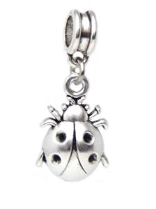 dangle ladybug charm bead for bracelets