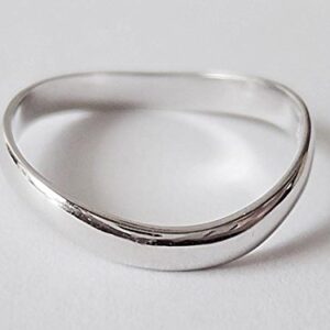 SOVATS Chic Thumb Ring for Women 925 Sterling Silver Rhodium Plated - Simple, Stylish &Trendy Nickel Free Ring, Size 6