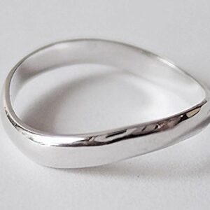 SOVATS Chic Thumb Ring for Women 925 Sterling Silver Rhodium Plated - Simple, Stylish &Trendy Nickel Free Ring, Size 6