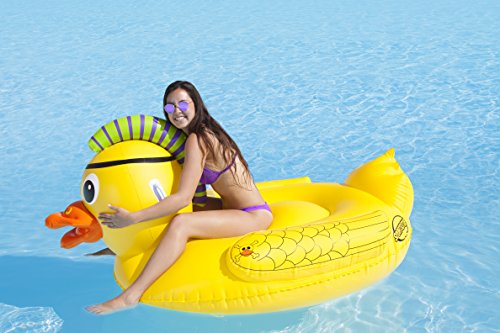 SportsStuff PUNK PIRATE DUCK Pool and Lake Float, Yellow, 70 inches