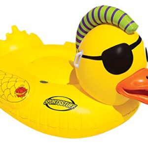 SportsStuff PUNK PIRATE DUCK Pool and Lake Float, Yellow, 70 inches