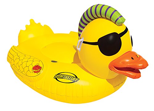 SportsStuff PUNK PIRATE DUCK Pool and Lake Float, Yellow, 70 inches