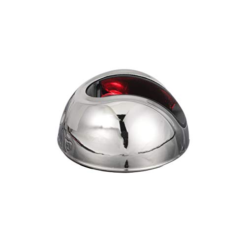 Attwood NV3012SSR-7 LightArmor 2-Mile Vertical Surface Mount Navigation Light, Red LED Lighting, Round Stainless Housing