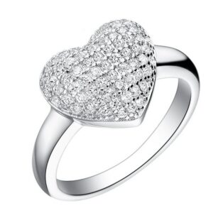 uloveido love heart jewelry micro pave platinum plated rings for women wedding jewellery acessories (size 6) j070