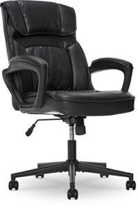 serta style comfort black bonded leather hannah i office chair,