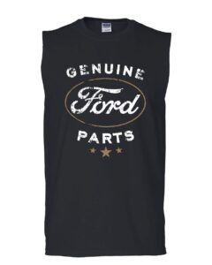 genuine ford parts muscle shirt distressed ford logo sleeveless black x-large