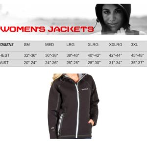 STORMR Women's Standard Typhoon Neoprene Waterproof Windproof Warm Fleece Foul Weather Fishing Jacket, Black, XX-Large