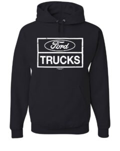 tee hunt distressed ford trucks hoodie f150 american pick up sweatshirt black 3x-large