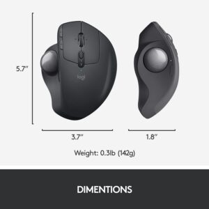 Logitech MX Ergo Plus Advanced Wireless Trackball for PC and MAC with Extra 10° Wedge