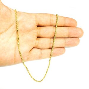 Jewelry Affairs 14k Yellow Real Gold Filled Solid Rope Chain Necklace, 2.1mm, 18"