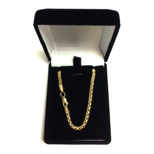 Jewelry Affairs 14k Yellow Real Gold Filled Round Box Chain Necklace, 3.4mm, 22"