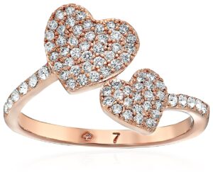 kate spade new york pave heart ring, size 7