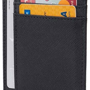 LinsCraft Leather RFID Blocking Minimalist Credit Card Holder Slim Pocket Wallets for Men Women