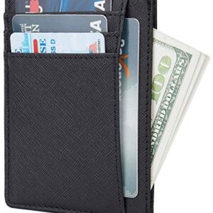 LinsCraft Leather RFID Blocking Minimalist Credit Card Holder Slim Pocket Wallets for Men Women