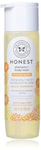 the honest company perfectly gentle sweet shampoo and body wash with naturally derived botanicals, orange vanilla, chamomile, 10 fl oz