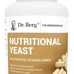 Dr. Berg Nutritional Yeast Tablets – Natural B12 Added - All 8 B Vitamin Complex – Organic Vanilla Flavor - 270 Vegan Tablets Dietary Supplements