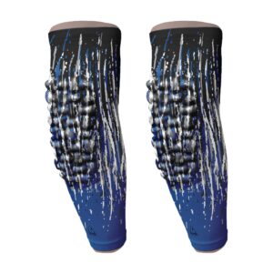 padded sports arm compression sleeve for men, women - arm sleeve elbow pads - football, baseball, basketball - 1 pair