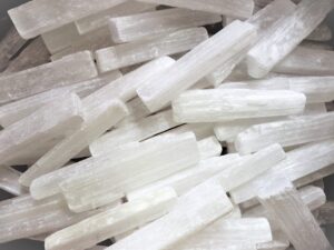 circuitoffice bulk wholesale lot: 2 lb bulk 3" - 5" selenite logs crystal sticks wand blades